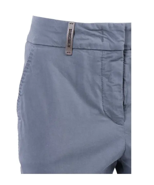 Peserico Tapered Trousers With Turn-up Hem