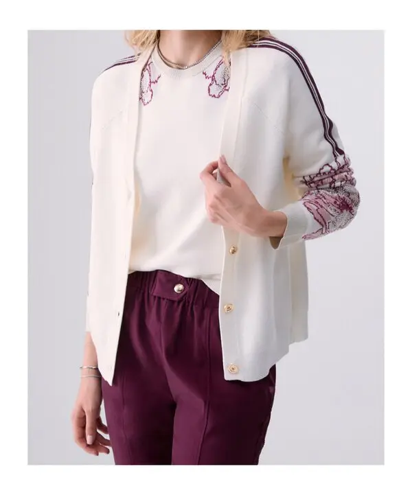Liu Jo Jacquard Floral Detail Cardigan