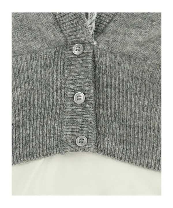 Ermanno Scervino Cropped Lace Trim Cardigan