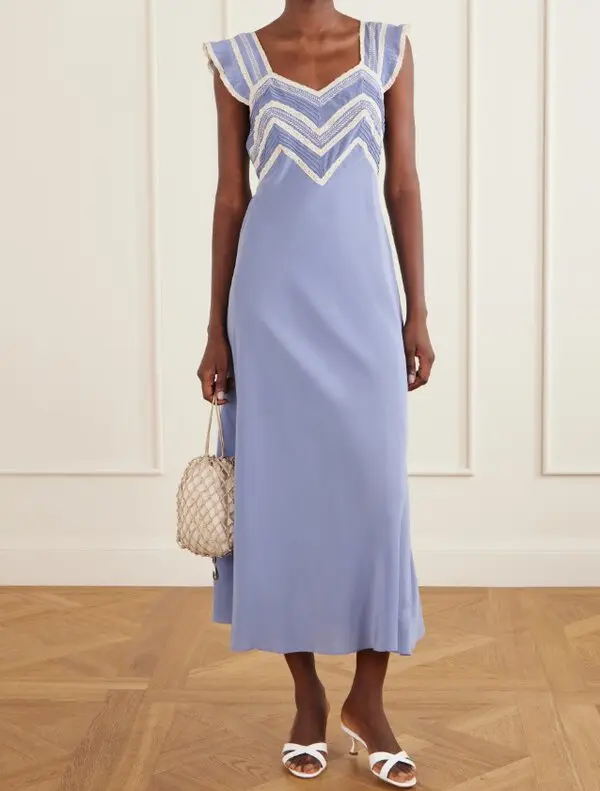 Rixo Lace-panel Dress