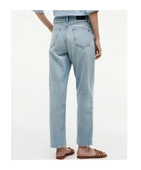 Tommy Hilfiger Logo Plaque Chain-link Tapered Leg Jeans