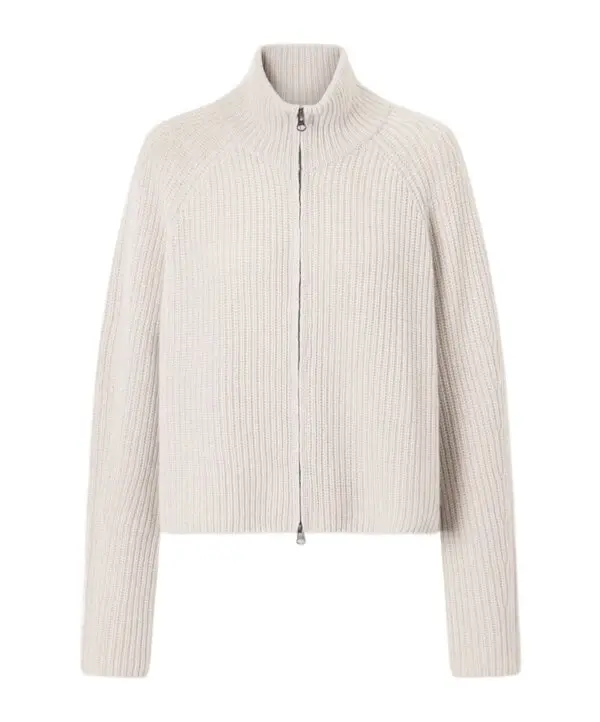 LISA YANG Sadie Ribbed Cashmere Cardigan - Beige