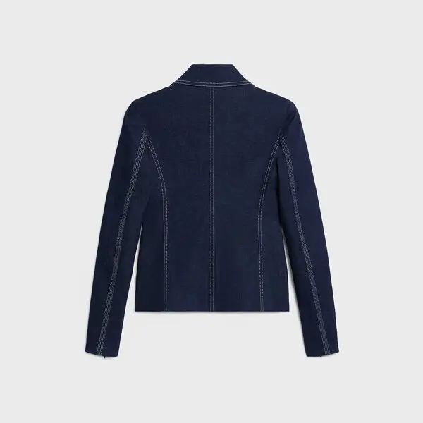 Celine Cavaliere Jacket In Stretch Denim