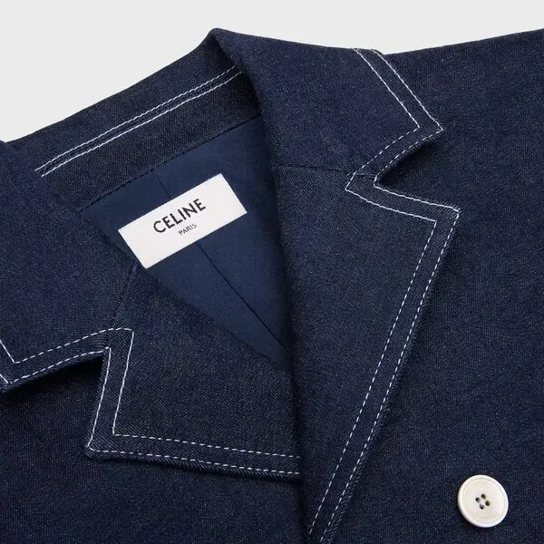 Celine Cavaliere Jacket In Stretch Denim