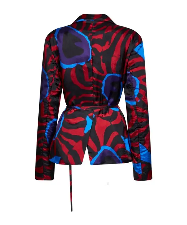 Dries Van Noten Belted Printed Blazer
