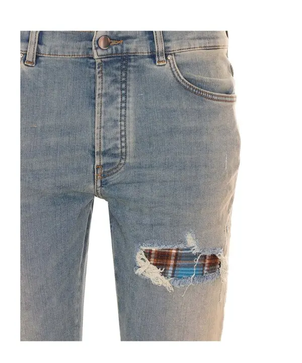 Amiri Mx1 Distressed Patch Jeans