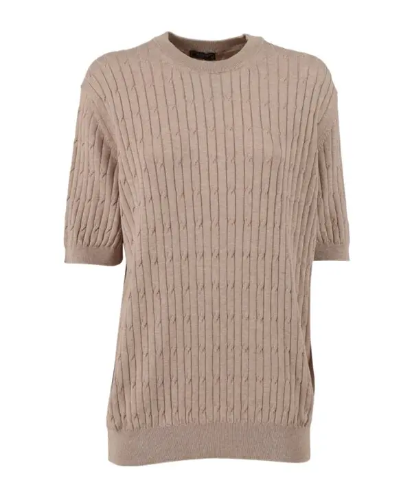 Peserico Ribbed Crew-neck T-shirt