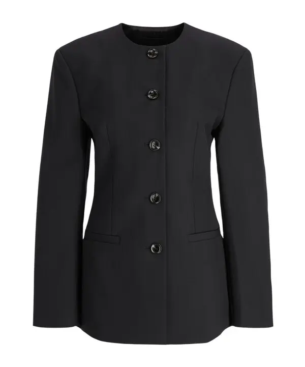 ANINE BING Round-neck Blazer - Black