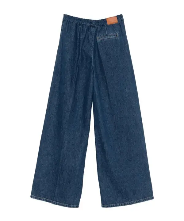 FORTE_FORTE Wide-leg Jeans With Pressed-crease Hems - Blue
