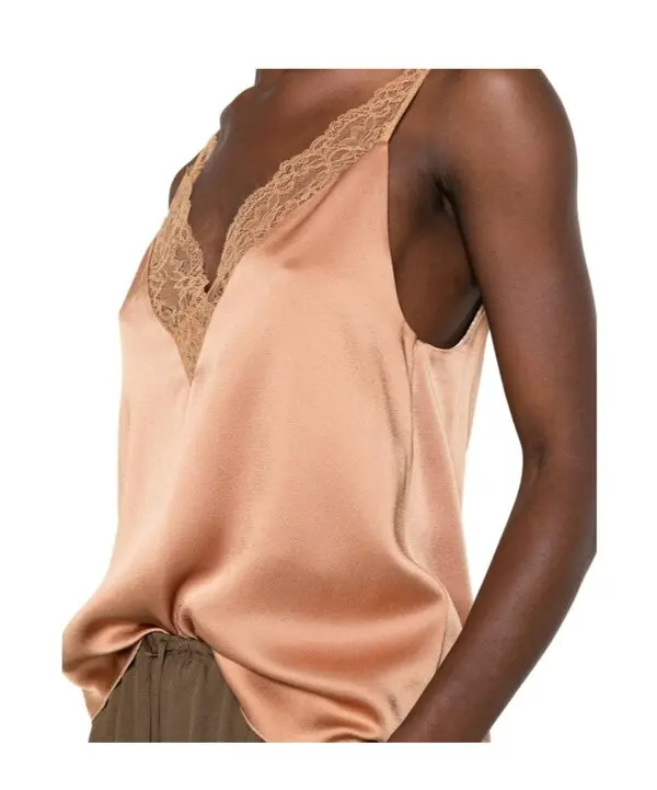 FORTE_FORTE Lace-trim Camisole Top