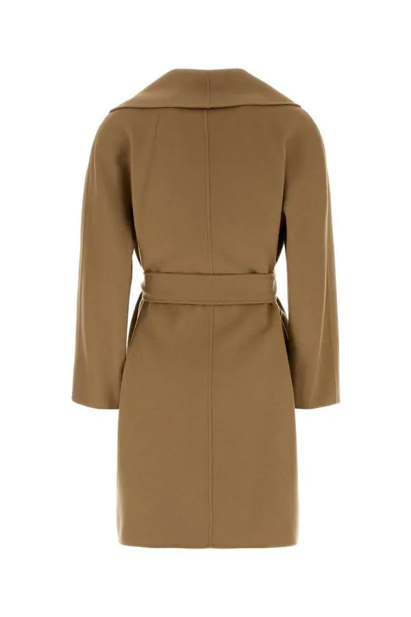Max Mara Testremo Belted Wrap Coat - Brown