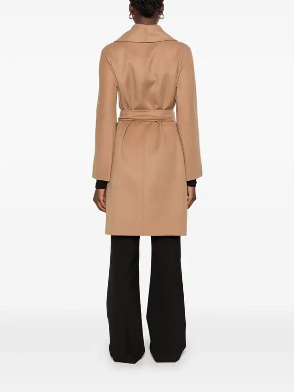 Max Mara Testremo Belted Wrap Coat - Brown