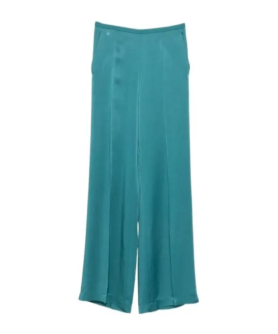 FORTE_FORTE Satin-finish Trousers - Green
