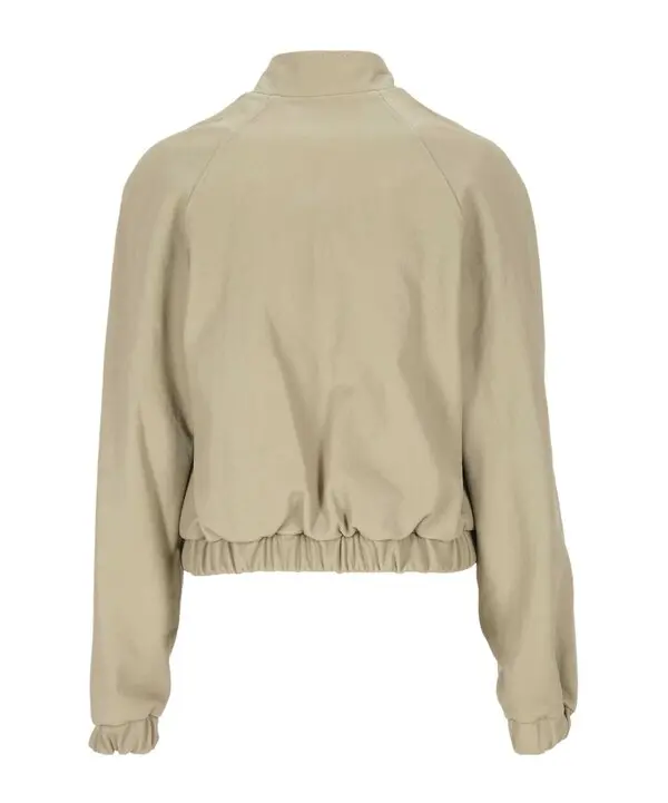 Paloma Wool Stand Collar Casual Jacket With Elasticated Waist - Nude