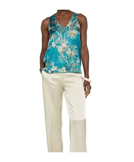 FORTE_FORTE Floral-print Sleeveless Top