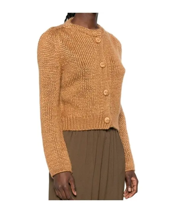 FORTE_FORTE Chunky-knit Button-up Cardigan
