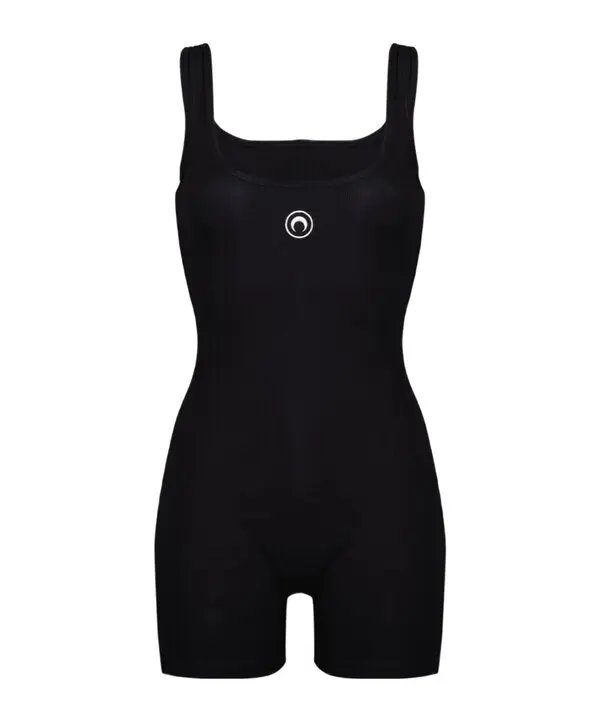 MARINE SERRE Combinaison En Coton Noir - Black