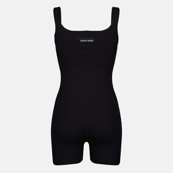 MARINE SERRE Combinaison En Coton Noir