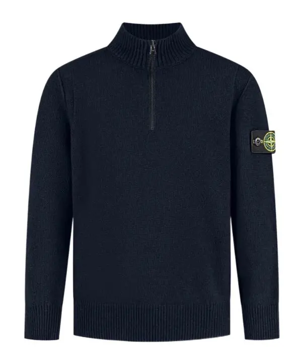 Stone Island Long-sleeve Half-zip Pullover - Blue