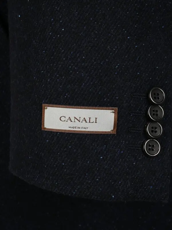 Canali Long-sleeved Collared Coat