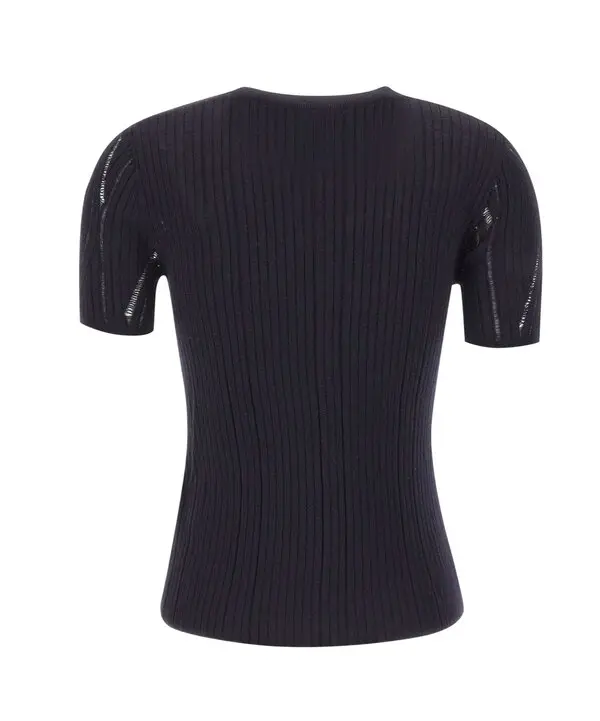 Liu Jo Cut-out Ribbed-knit T-shirt