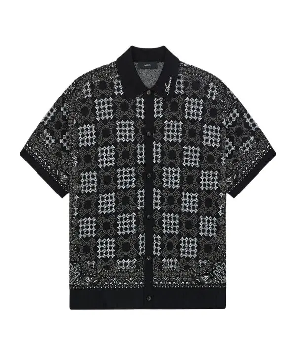 Amiri Ma Quad Checker Crochet Shirt
