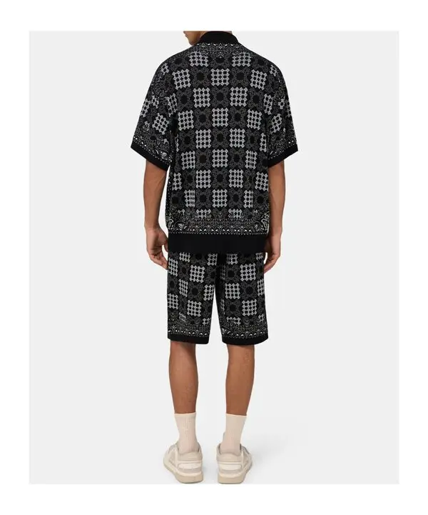 Amiri Ma Quad Checker Crochet Shirt