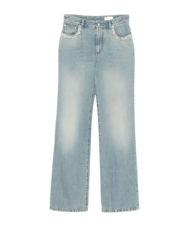 Alexander McQueen Straight-leg Embellished Jeans