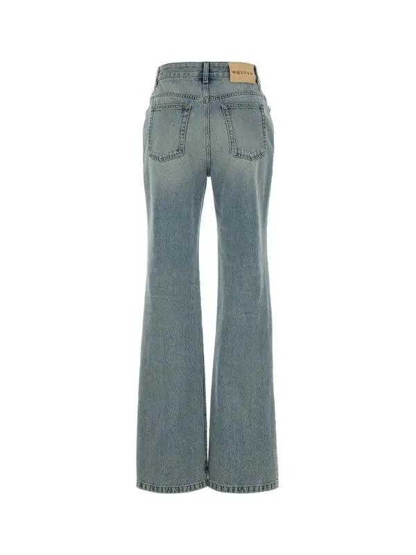 Alexander McQueen Embellished Straight-leg Jeans