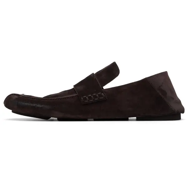Marsèll Toddone Stitched Slip-on Loafers In Grained Leather And Suede