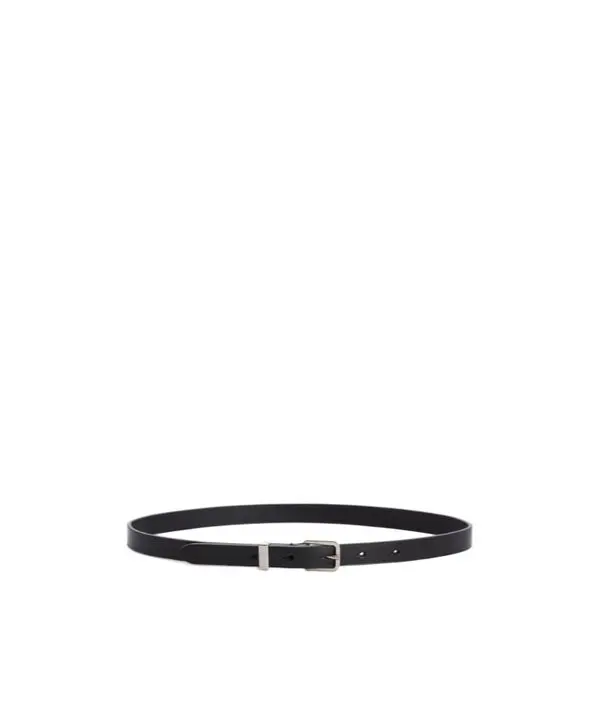 JIL SANDER Rectangular-buckle Slim Belt - Black