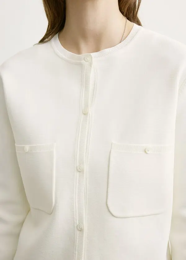 TOTEME Compact-knit Pocket Detail Cardigan