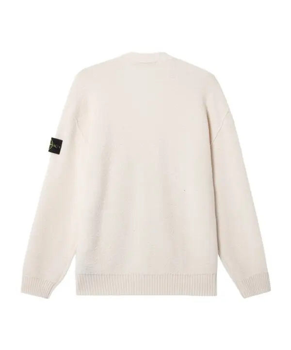 Stone Island V-neck Cardigan With Pockets - Ivory