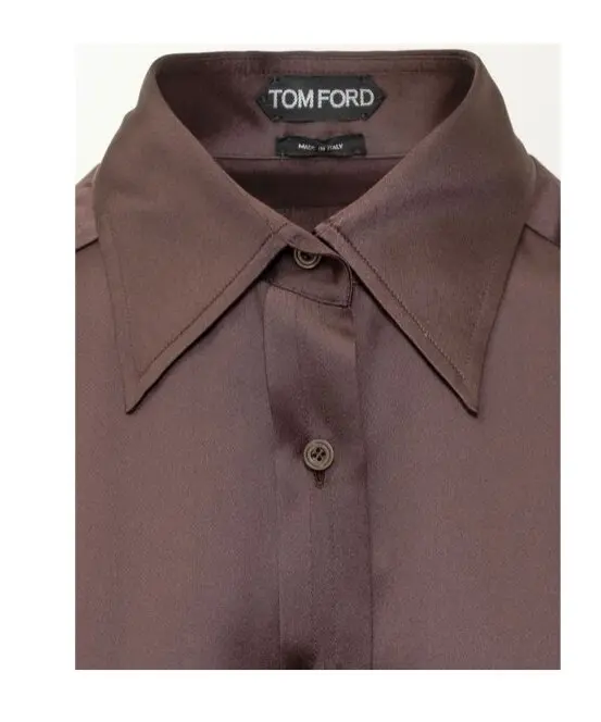 TOM FORD Fluid Charmeuse Satin Shirt