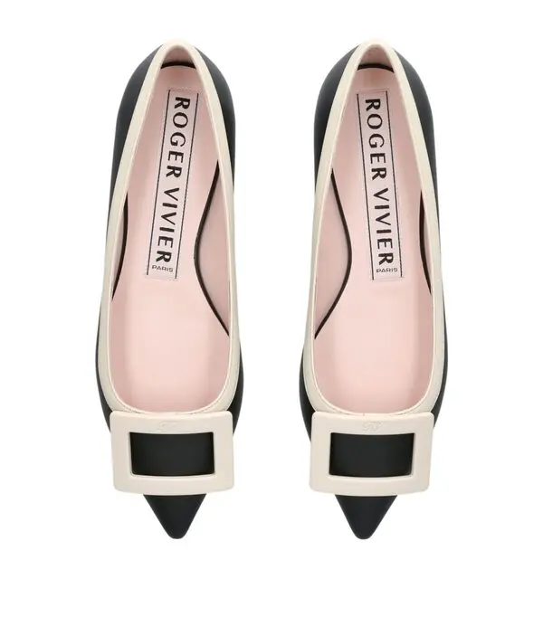 ROGER VIVIER Gommettine Pointed Toe Ballerinas