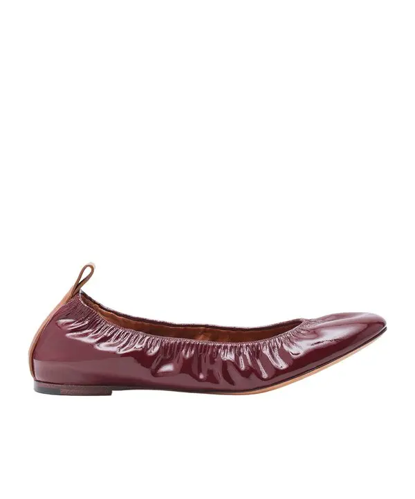 LANVIN Patent Leather Ballet Flats - Bordeaux