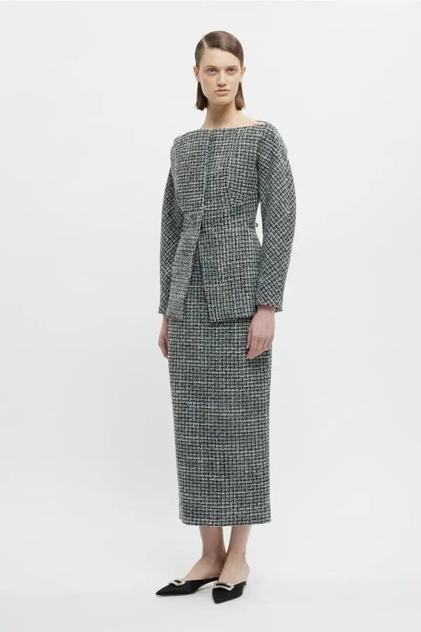 EMILIA WICKSTEAD Holden Top In Boucle Tweed