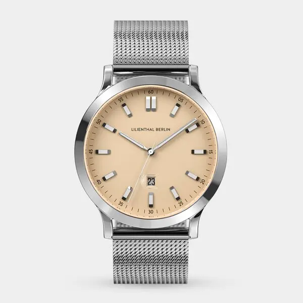 Lilienthal Berlin Mesh Strap Watch - Beige