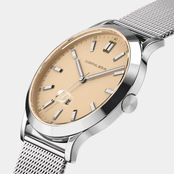 Lilienthal Berlin Mesh Strap Watch - Beige