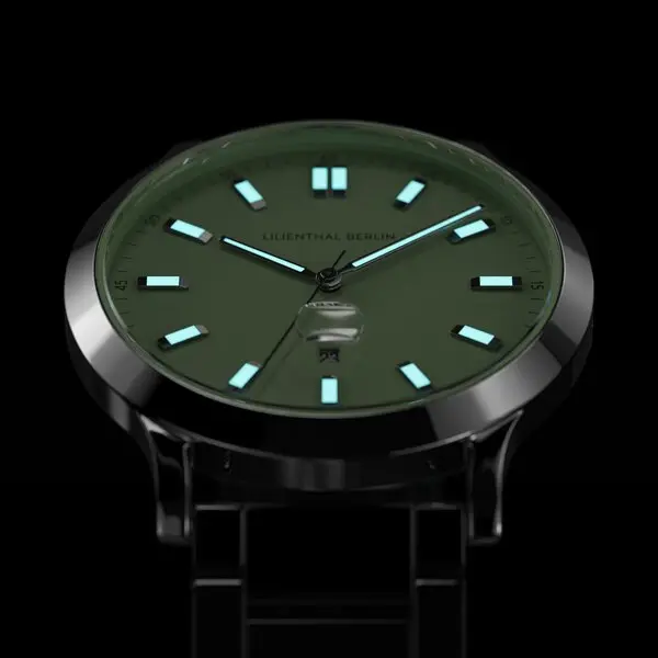 Lilienthal Berlin Huxley Ii Stainless Steel Watch - Green