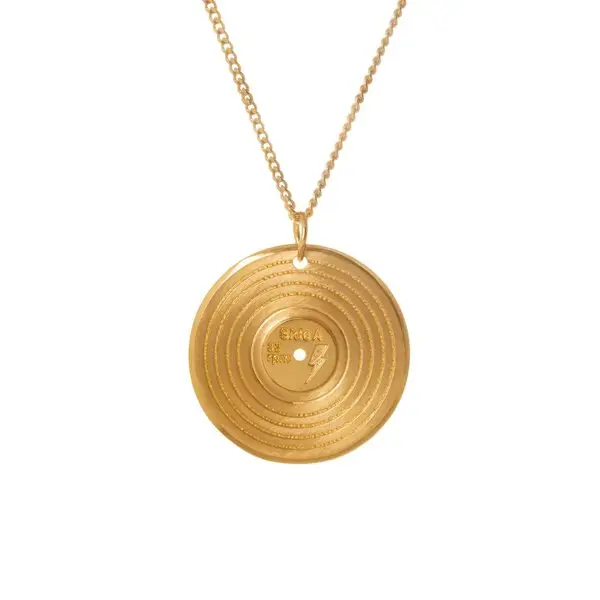 EDGE ONLY Vinyl Pendant 18ct Vermeil - Gold