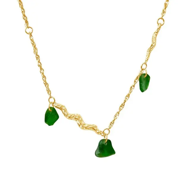 GLASSTYK Palmebølge Anklet Gold