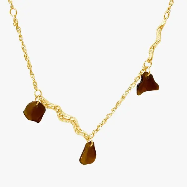 GLASSTYK Kokosbølge Anklet - Brown