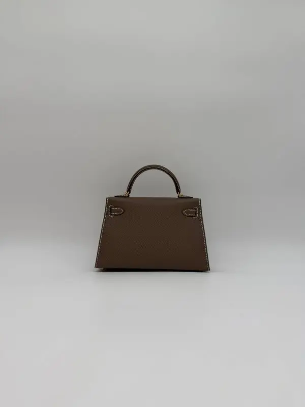 Hermès Mini Kelly Etoupe Epsom Gold Hardware