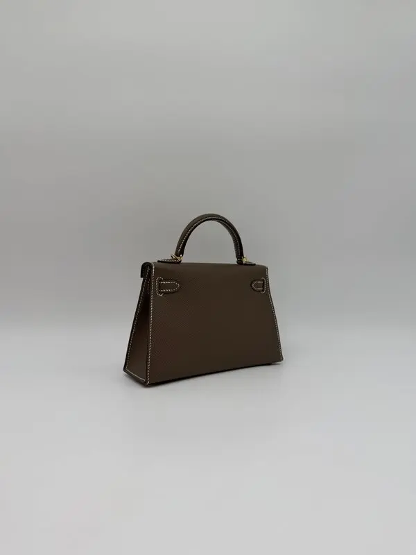 Hermès Mini Kelly Etoupe Epsom Gold Hardware