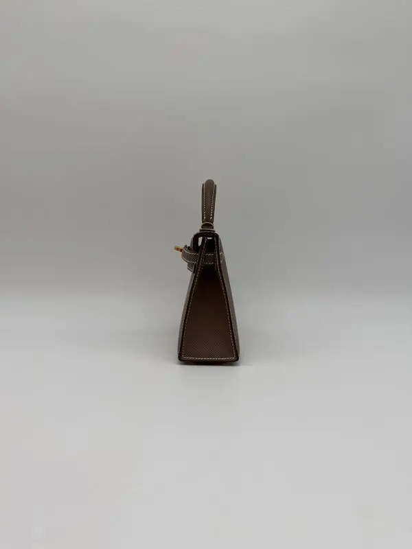 Hermès Mini Kelly Etoupe Epsom Gold Hardware