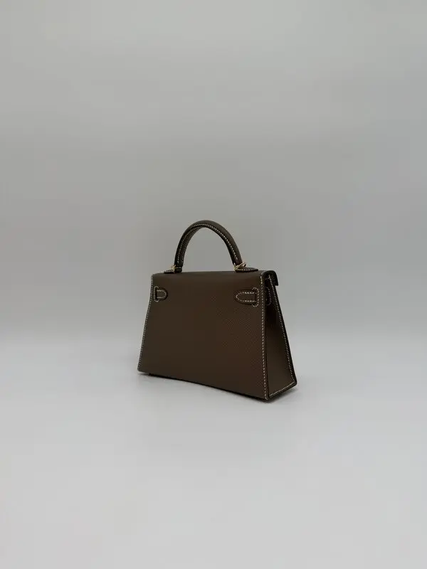 Hermès Mini Kelly Etoupe Epsom Gold Hardware