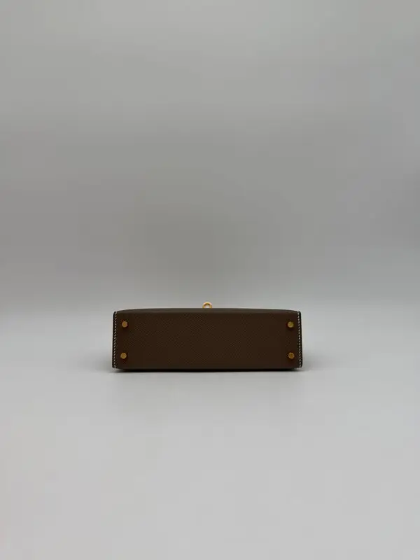 Hermès Mini Kelly Etoupe Epsom Gold Hardware