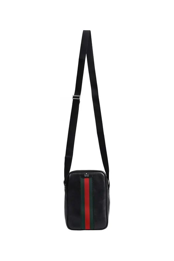 Gucci Soft Leather Crossbody Mini Bag - Black