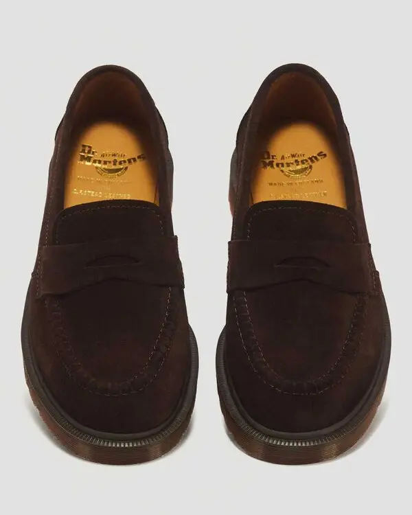 Dr. Martens Delapre Penny Loafer Repello Calf Suede - Brown